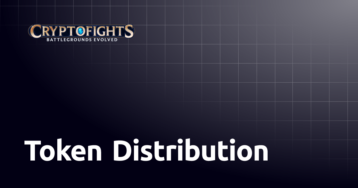 Token Distribution | CryptoFights Whitepaper 3.0